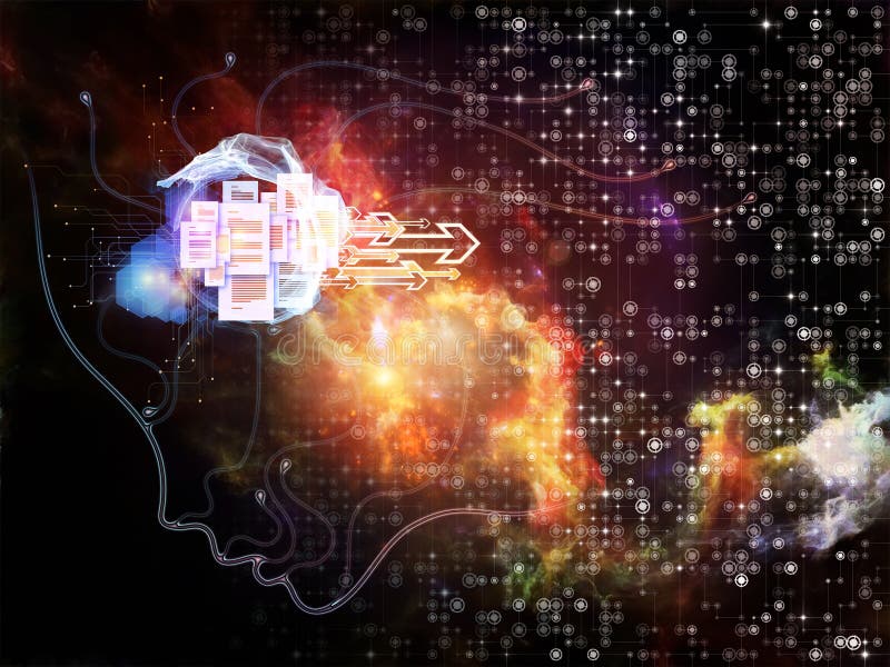 Digital Mind Painting stock illustration. Illustration of inspiration ...