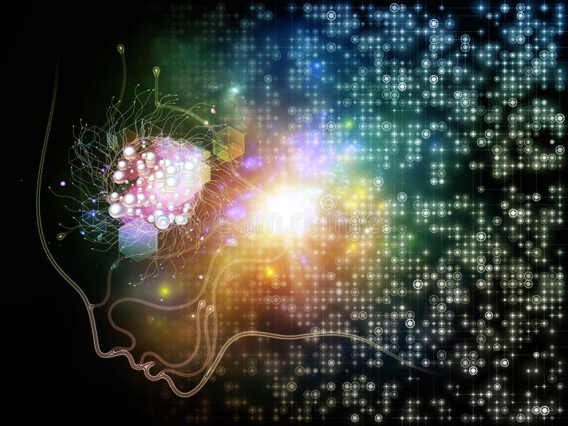 Digital Mind Painting stock illustration. Illustration of inspiration ...