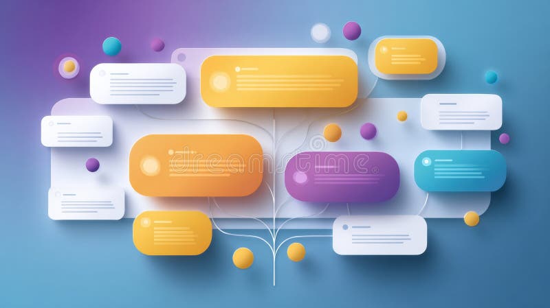 Digital Mind Map Illustrating Open Conversation with Modern Design and ...