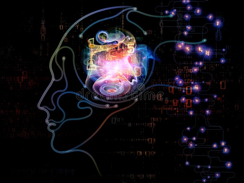 Evolving Machine Consciousness Stock Illustration - Illustration of ...
