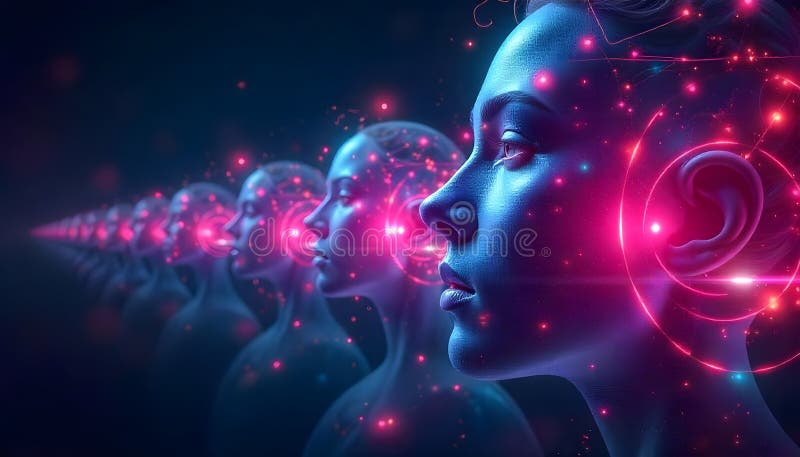 Digital Mindscape: a Symphony of Artificial Intelligence Stock Illustration - Illustration of ...