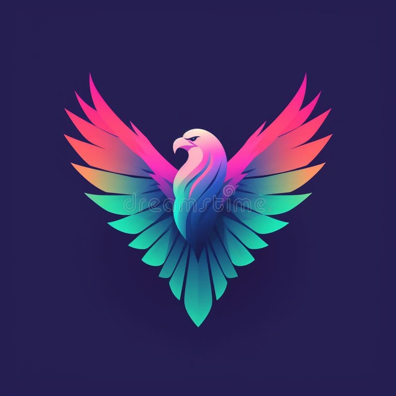 Minimalistic Eagle Logo Design Stock Illustration - Illustration of ...