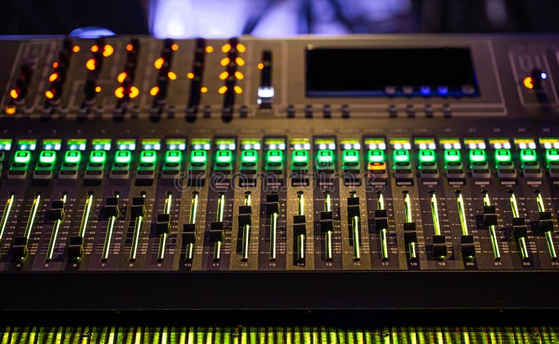 Digital Mixer in a Recording Studio. Work with Sound Stock Photo ...