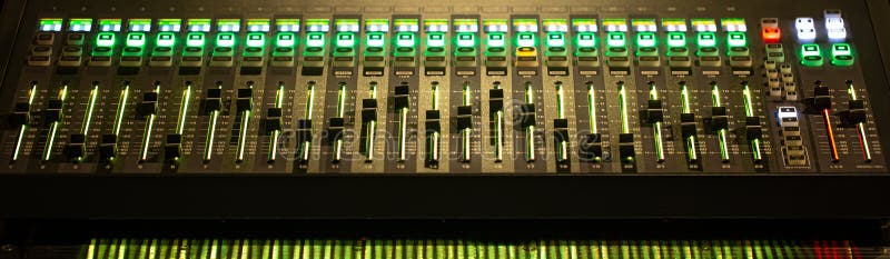 Digital Mixer in a Recording Studio. Work with Sound Stock Image ...