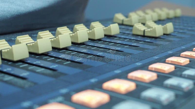 Digital Mixing Console for Recording Studio Stock Footage - Video of ...