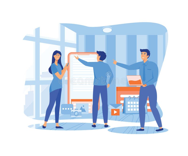 Digital Mobile Application Development and Design Concept with Business Teamwork Concept. Stock ...