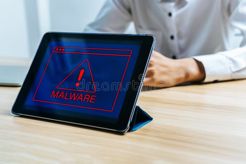 Digital Mobile Smart Tablet with with Virtual Malware Attack Warning ...