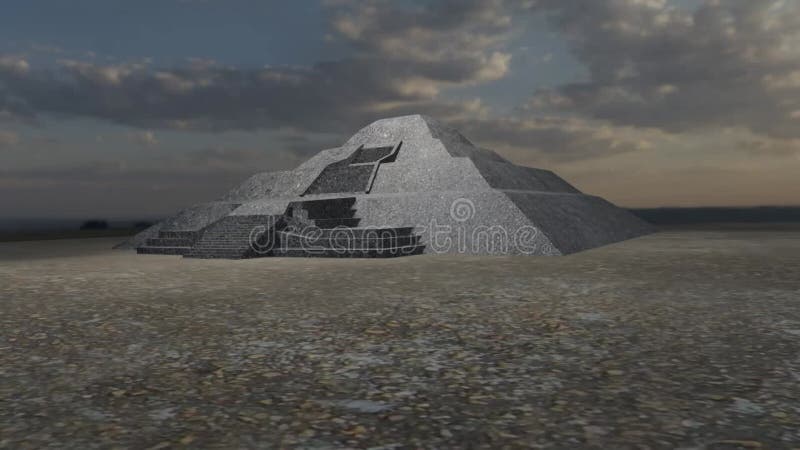 Digital Mockup of the Pyramid of the Sun in Mexico Stock Video - Video ...