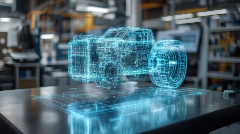 Digital Model of Heavy Machinery Being Designed in Advanced ...