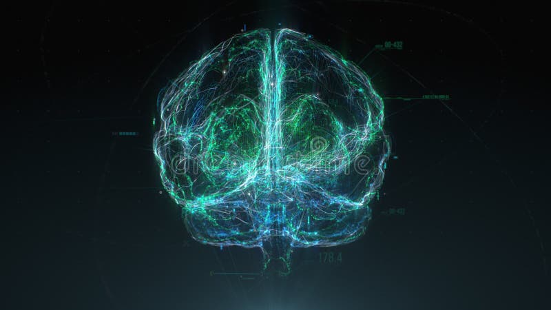 Digital Model of the Human Brain. Brain Scan Technology Concept Stock ...