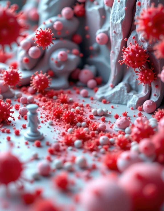 Digital Model of Microscopic Lab Environment Used To Simulate Pathogen ...