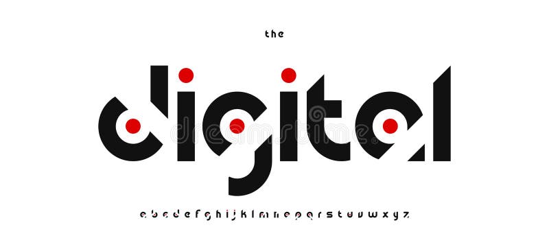 Digital Modern Cutout Alphabet, Abstract Tech Font, Futuristic Dot ...