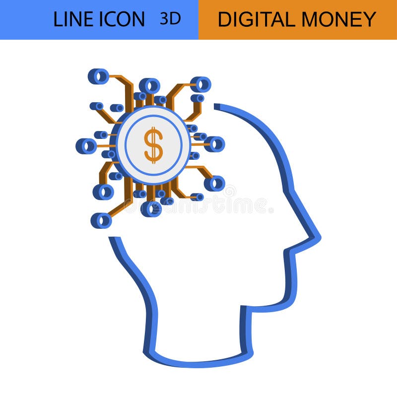 Digital Money Idea Vector Icon Stock Vector - Illustration of ...