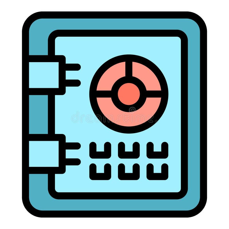 Digital Money Safe Icon Vector Flat Stock Vector - Illustration of ...
