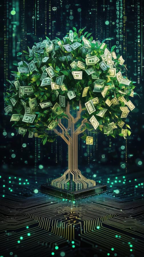 The Digital Money Tree, Where Technology and Wealth Grow Together Stock ...