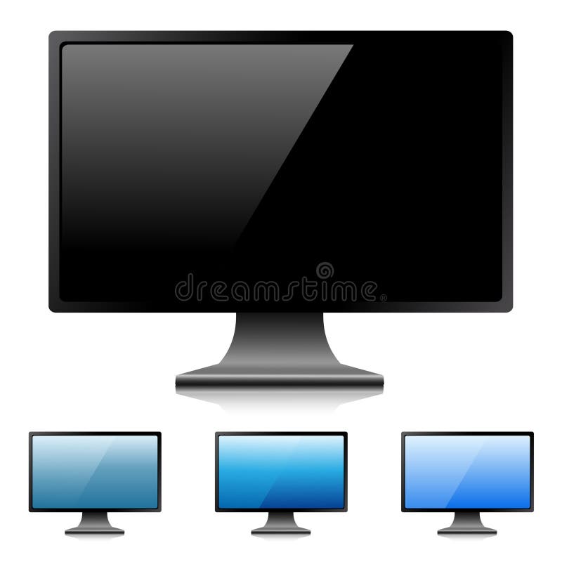 Assorted Laptops with Coloured Screens Stock Illustration ...