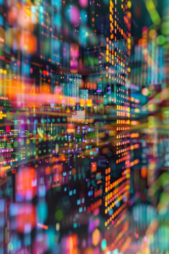 A Digital Mosaic of Data Charts and Graphs Stock Illustration ...