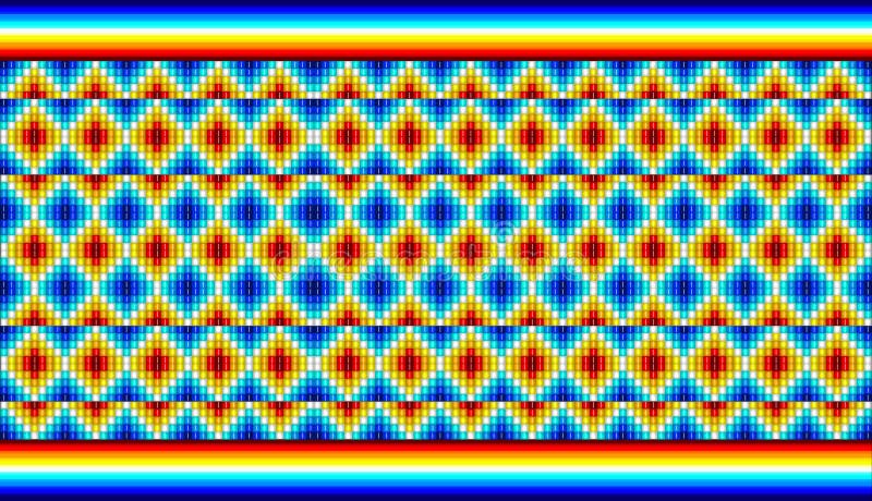 Native American Art. Beadwork and Woven Blanket Patterns. Stock ...