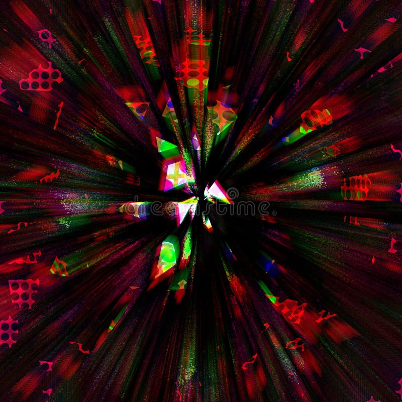 Digital Motion Glitch Lines and Speed Glowing Lights on Black ...