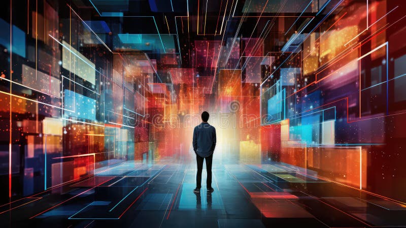 Digital Motion Tech Background Stock Illustration - Illustration of ...