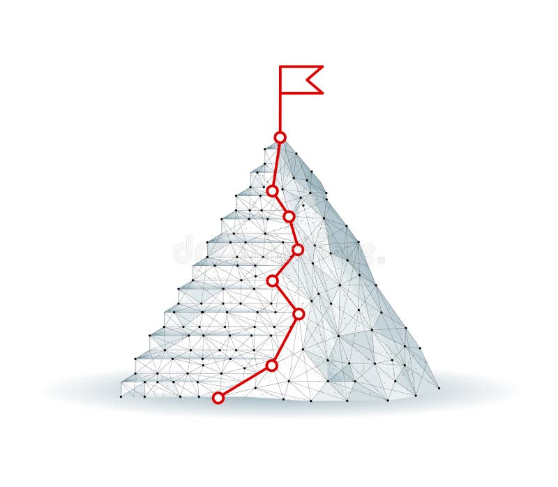 Digital Mountain and Ladder. Tech Goal Chart, Leadership Path, Digital ...