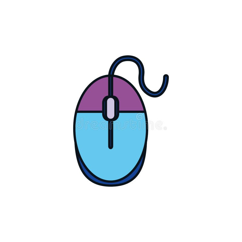 Digital Mouse Icon Fill Design Stock Vector - Illustration of social ...