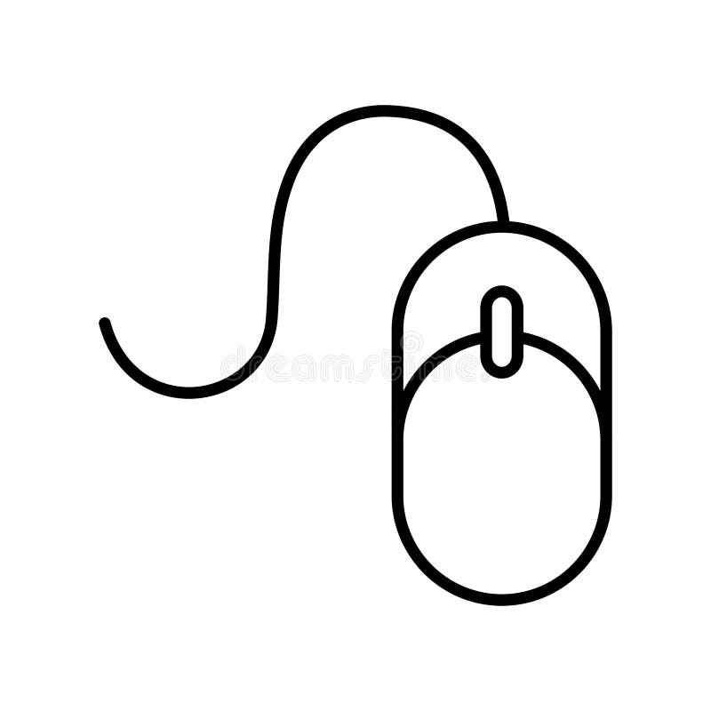 Digital Mouse Line Style Icon Vector Design Stock Vector - Illustration ...