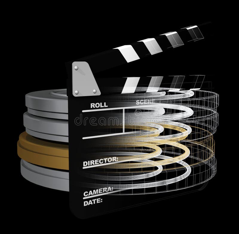 Digital movies stock illustration. Illustration of computer - 10493482