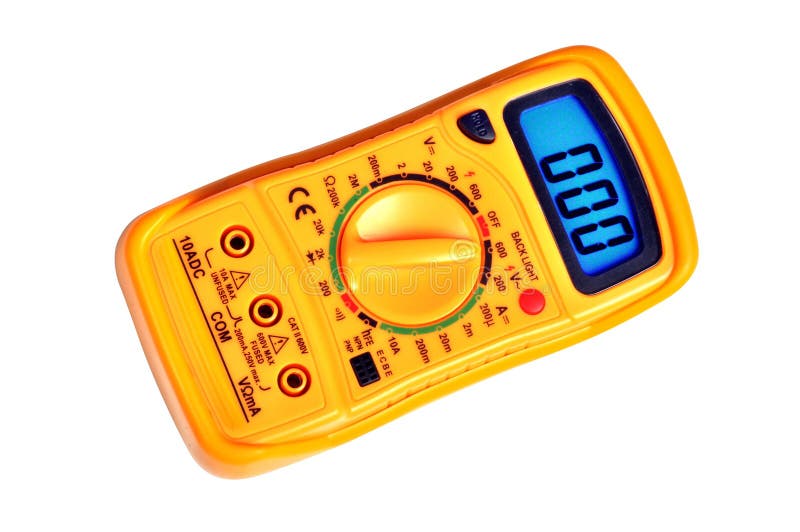 Digital Multi meter stock image. Image of contact, isolated - 64401907