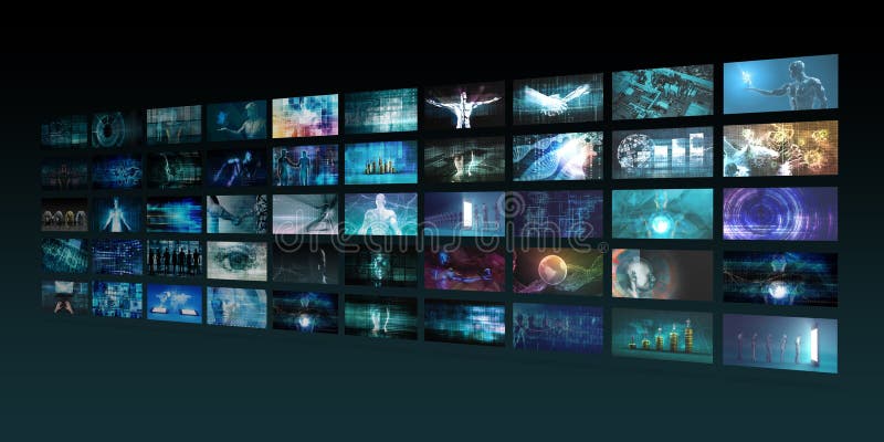 Digital Multimedia stock illustration. Illustration of electronic ...