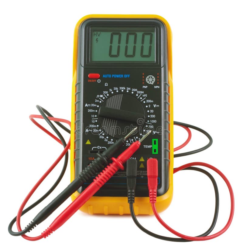 Multimeter stock photo. Image of background, display - 35664952