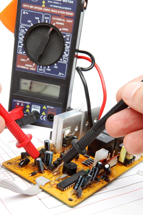 Digital multimeter stock image. Image of circuitry, board - 27721287