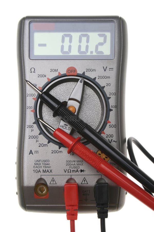 Digital multimeter stock image. Image of isolated, alternating - 3950729