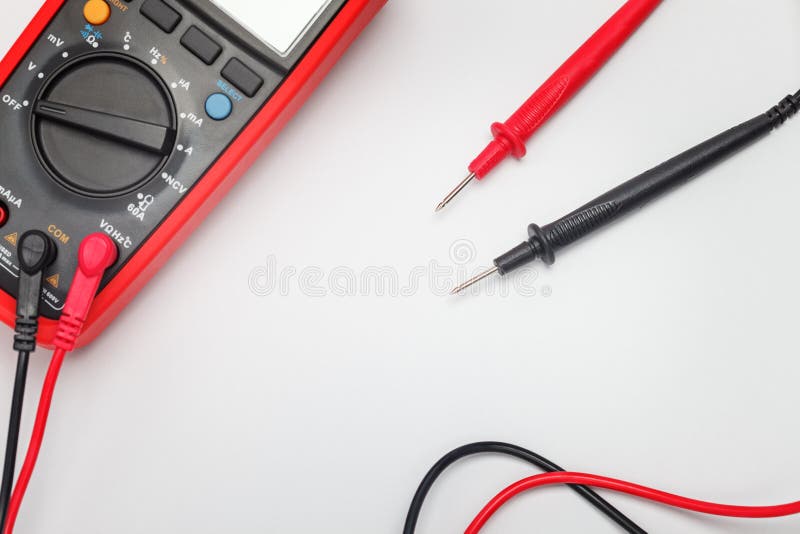 Digital Multimeter Background Stock Photo - Image of white, voltage ...