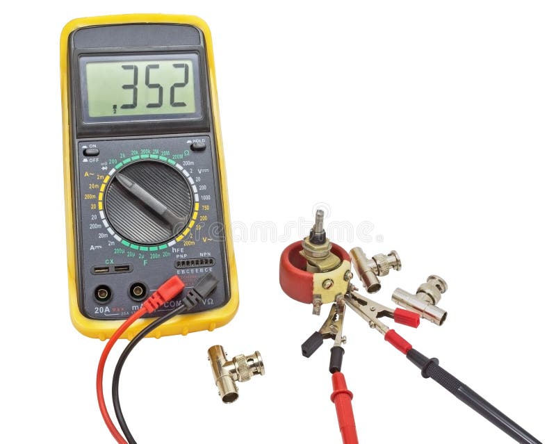 Digital multimeter stock image. Image of isolated, alternating - 3950729