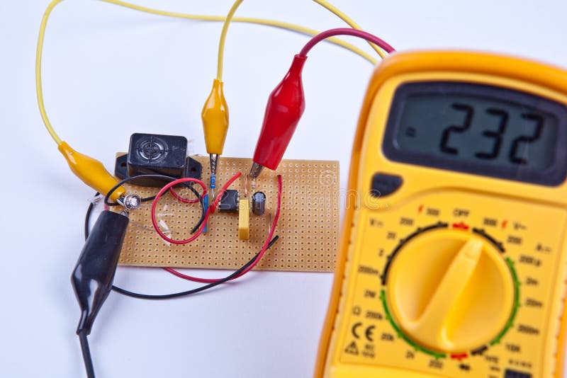 Digital Multimeter with Board Stock Image - Image of electrcan, digital ...