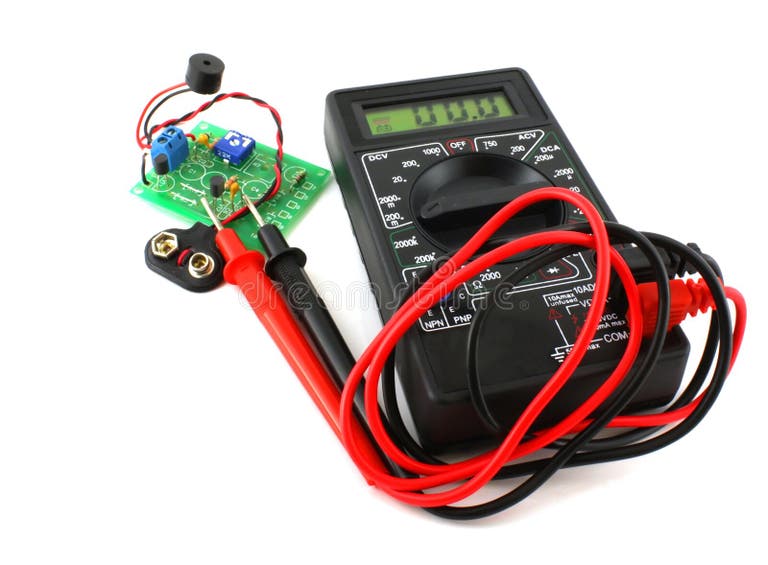 Digital Multimeter and Circuit Board Stock Image - Image of electricity ...