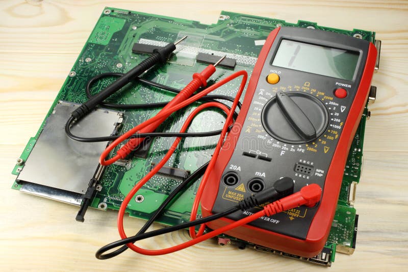 Multimeter And Circuit Board Stock Image - Image of equipment ...