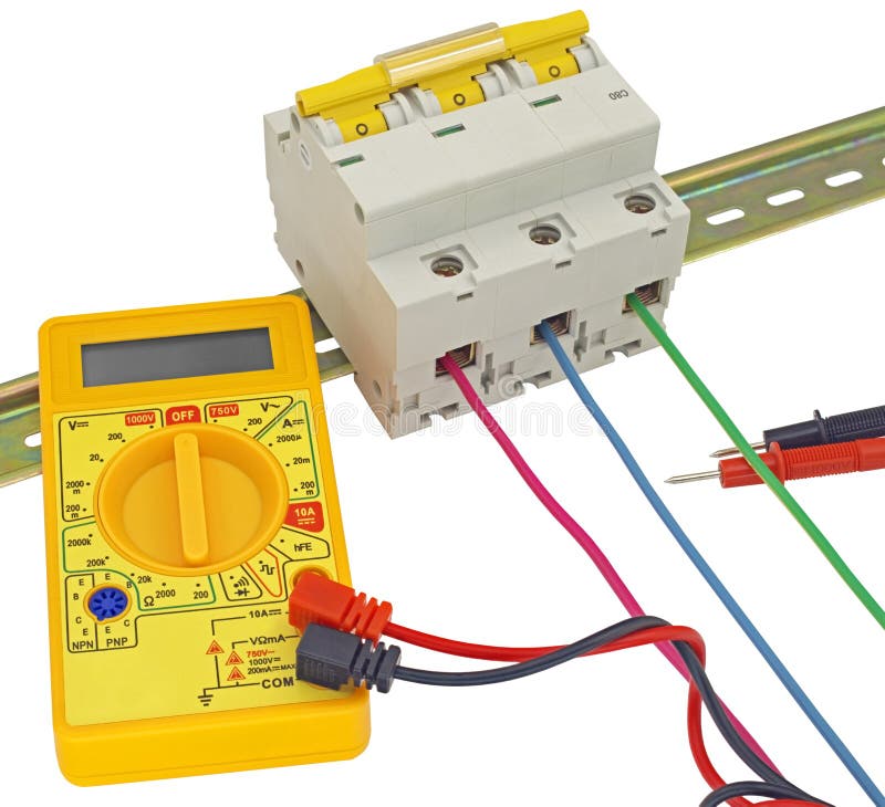 Digital Multimeter on White Stock Photo - Image of amperage, instrument ...