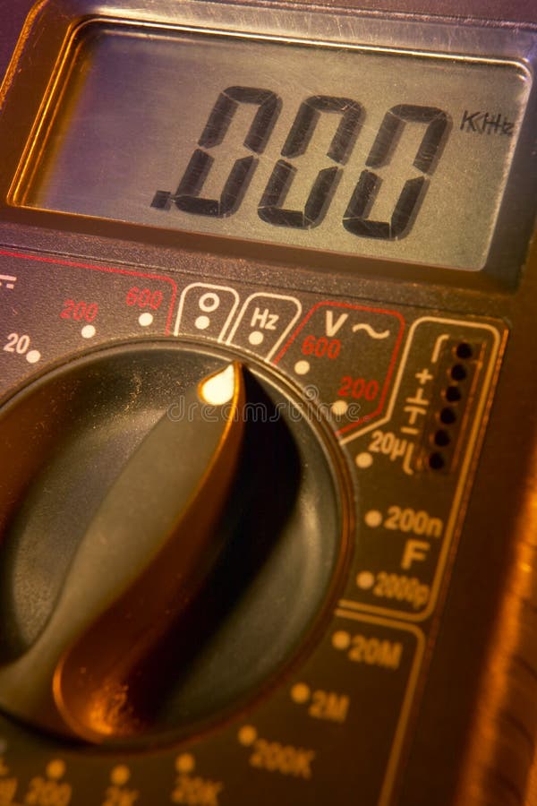 Digital multimeter display stock image. Image of technology - 113585783