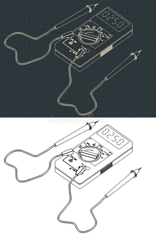 Digital Multimeter Drawings Stock Vector - Illustration of electronics ...