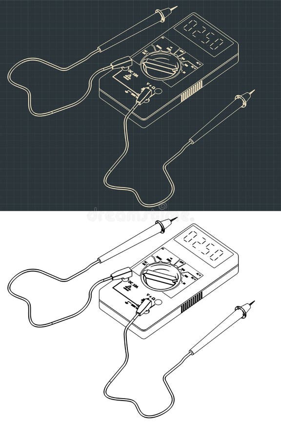 Digital Multimeter Drawings Stock Vector - Illustration of electronics ...