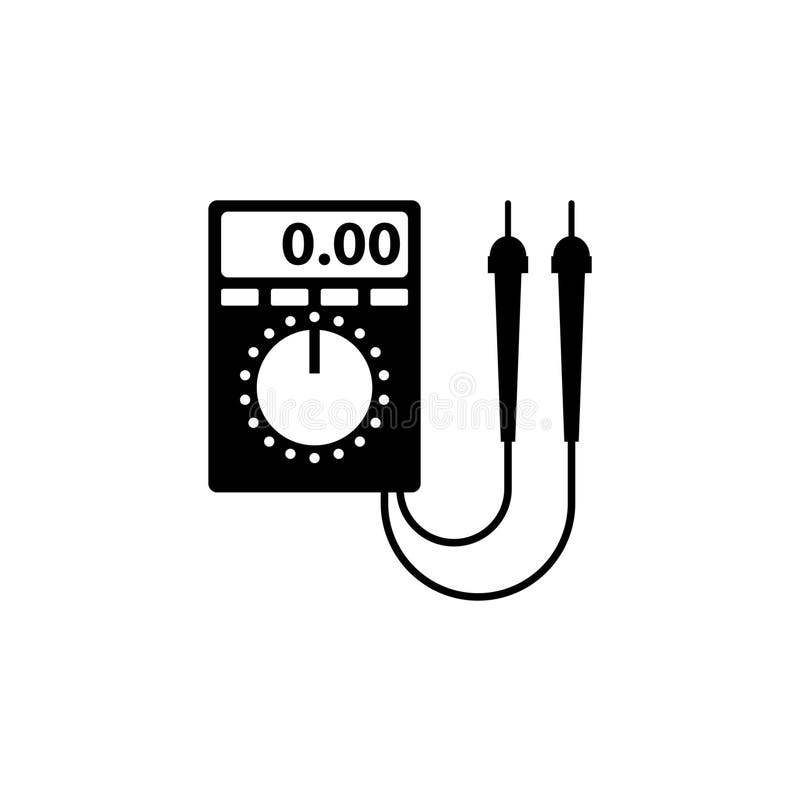 Digital Multimeter, Electric Voltmeter Flat Vector Icon Stock Vector ...