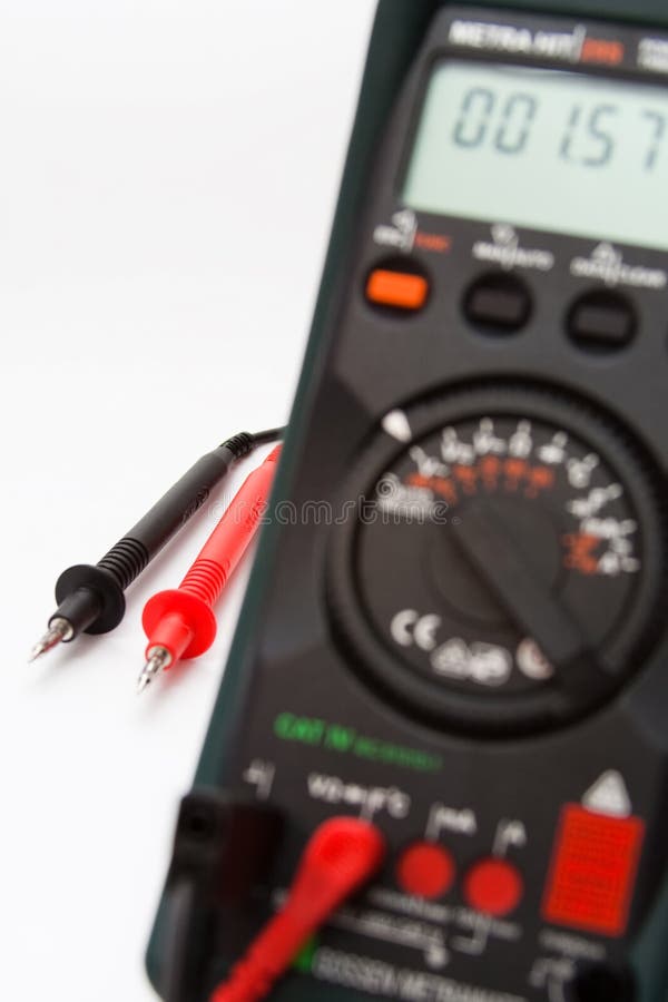 Digital Multimeter with Focus on Cables Stock Image - Image of accuracy ...