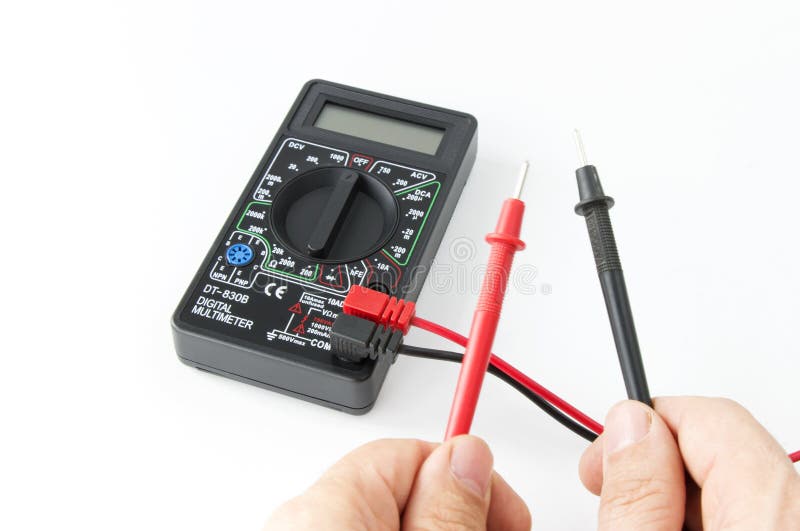 Digital Multimeter in Hands, Power Tools and Equipment, Electrical ...