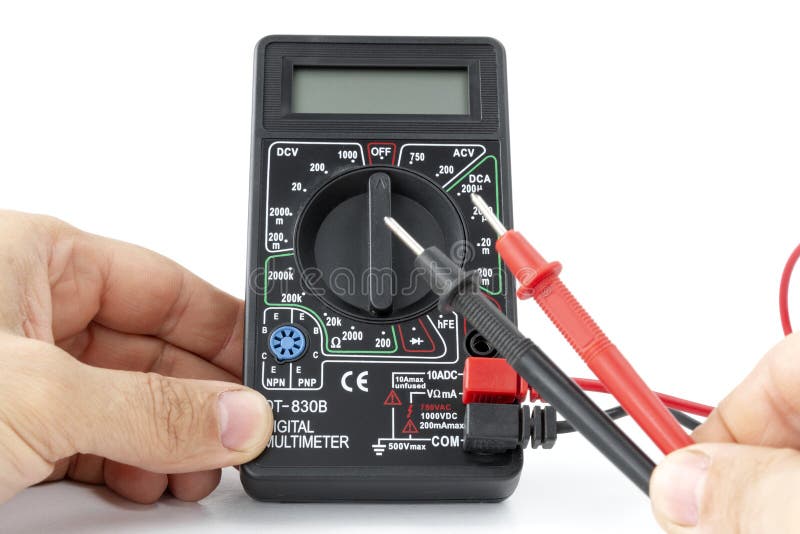 Digital Multimeter in Hands, Power Tools and Equipment, Electrical ...