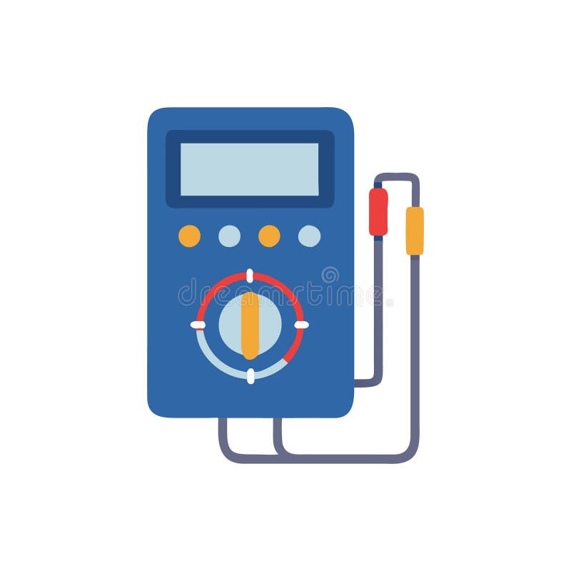 Digital Multimeter Icon for Electrical Testing Stock Illustration ...