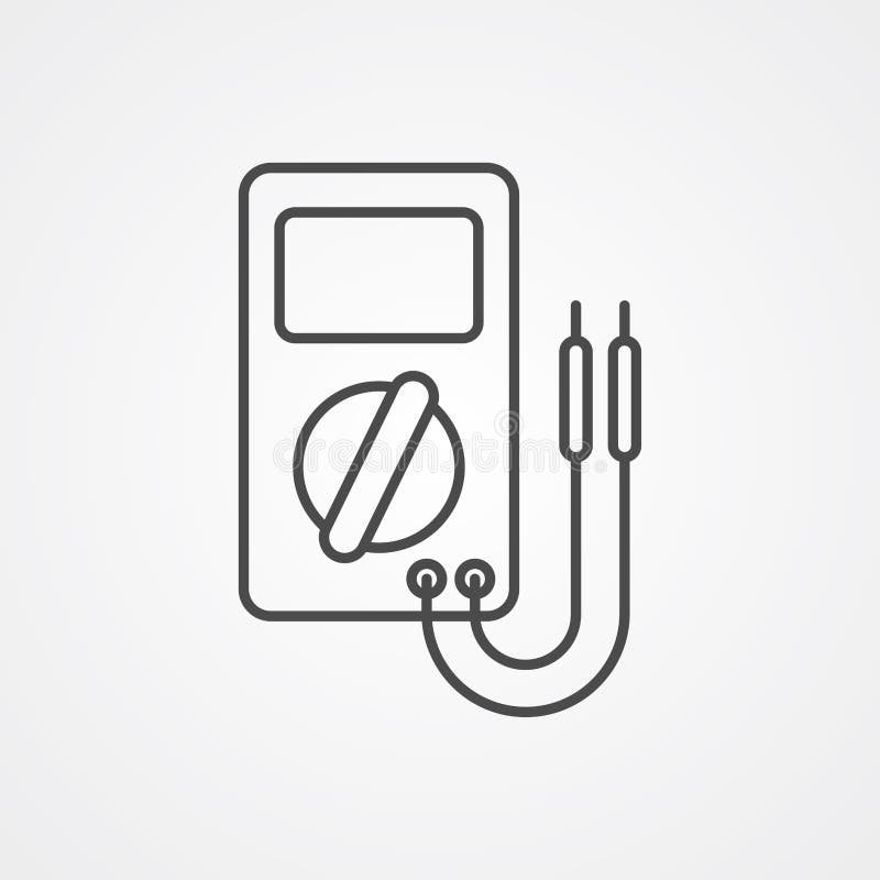 Digital Multimeter Vector Icon Sign Symbol Stock Vector - Illustration ...