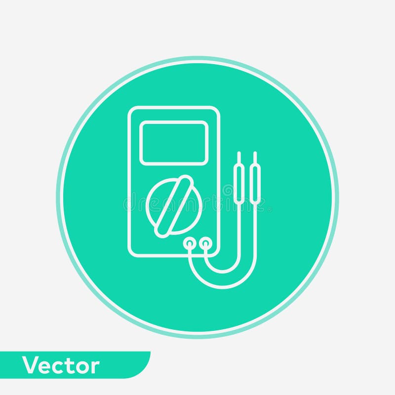 Digital Multimeter Vector Icon Sign Symbol Stock Vector - Illustration ...