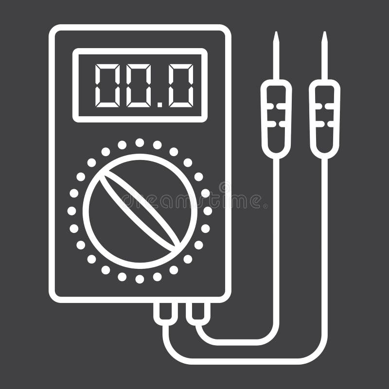 Digital Multimeter Line and Glyph Icon, Tool and Instrument, Electric ... Digital Multimeter Line and Glyph Icon, Tool and Instrument, Electric ...